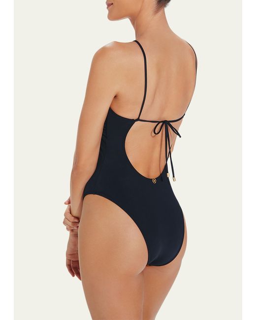 Vix Leeza Brazilian One Piece Swimsuit In Blue Lyst