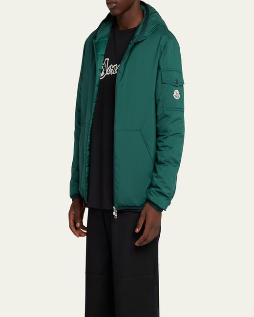 Moncler Monteynard Hooded Down Jacket in Green for Men | Lyst