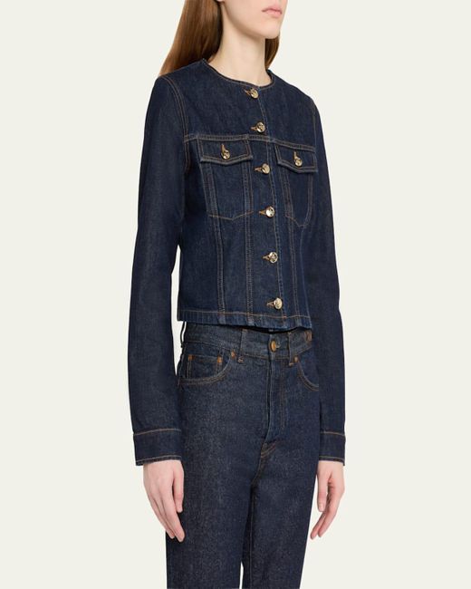 Ulla Johnson The Sabine Tailored Denim Jacket in Blue | Lyst