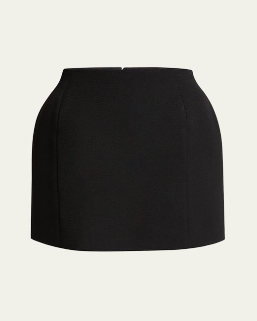 Balenciaga Hourglass Wool Mini Skirt in Black | Lyst