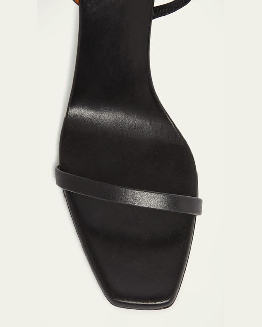 Saint Laurent Opyum Bicolor Ysl-Heel Slide Sandals in Natural | Lyst