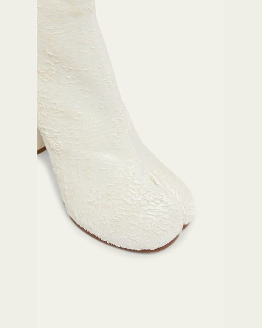 Maison Margiela Tabi Napa Split-Toe Ankle Booties in Natural | Lyst