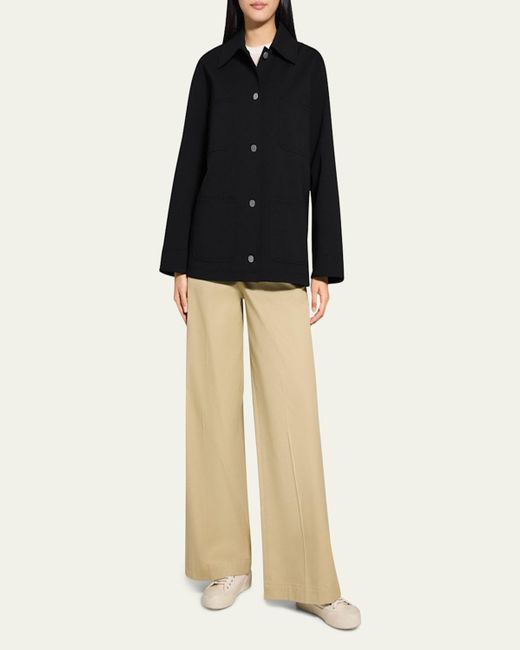 Theory Oversized Utility Jacket in Black | Lyst