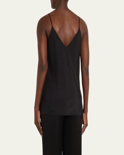 Lafayette 148 New York Eva Luxe Charmeuse Bias Tank in Natural | Lyst