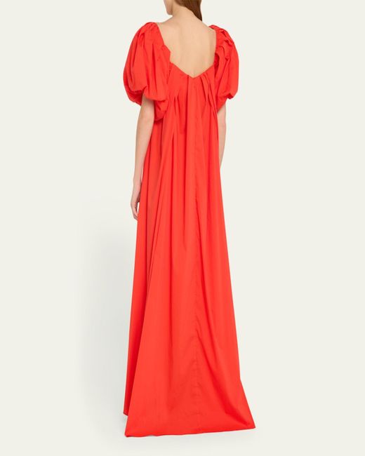 Caroline Constas Palmer Off-Shoulder Maxi Dress in Red | Lyst