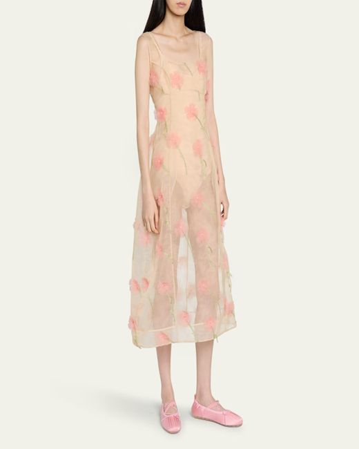 Simone Rocha Embellished Grip Ballerina Flats in Pink | Lyst