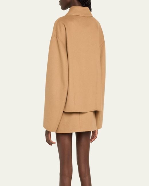 A.L.C. Wool-Cashmere Melton Blazer Jacket in Natural | Lyst