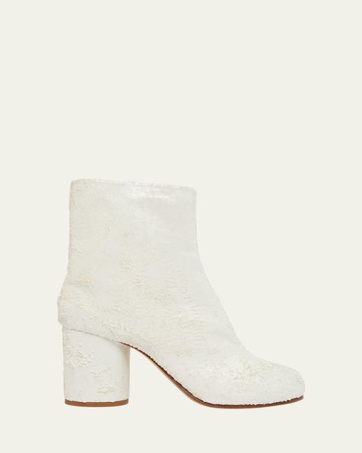Maison Margiela Tabi Napa Split-Toe Ankle Booties in Natural | Lyst