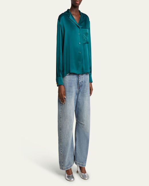 Loewe Toy Metallic Python Pumps in White | Lyst