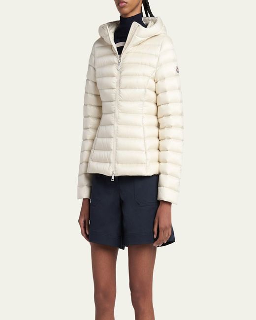 Moncler Ige Short Down Puffer Jacket in Natural | Lyst
