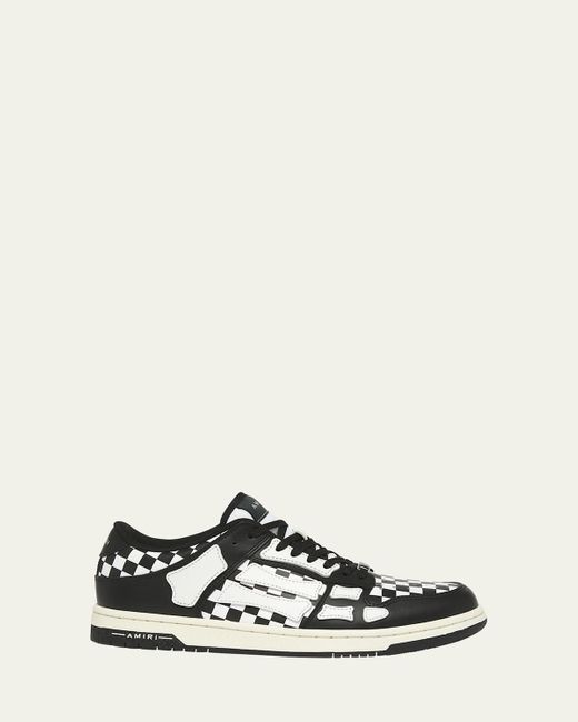 Amiri Skel Checkered Low Top Sneakers in White for Men | Lyst