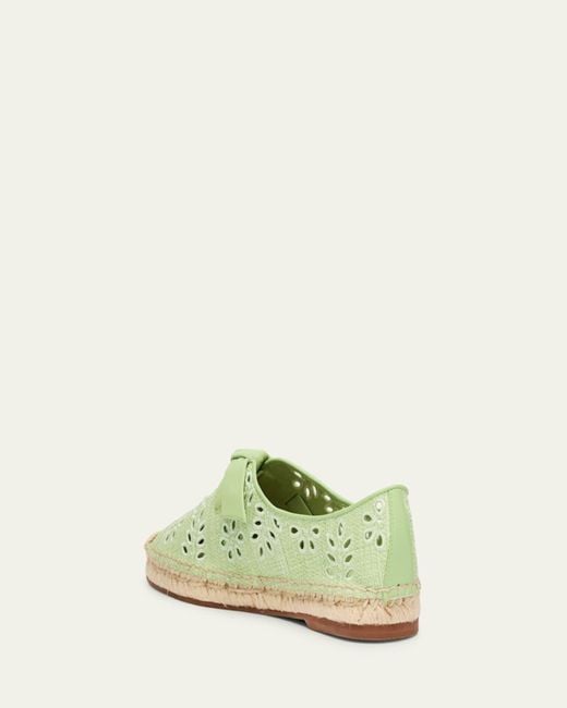 Alexandre Birman Clarita Eyelet Raffia Leather-Knot Espadrilles in ...