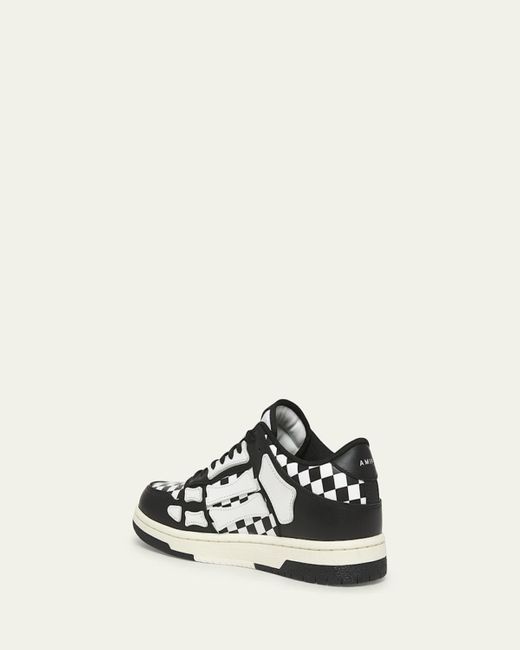 Amiri Skel Checkered Low Top Sneakers in White for Men | Lyst