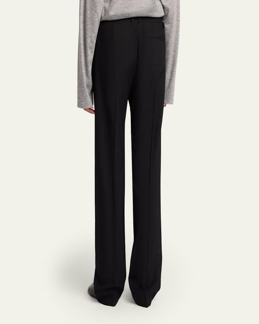 The Row Hiram Straight-Leg Wool Pants in Black | Lyst