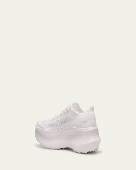 CDG x Salomon X Salomon Mesh Platform Sneakers in Natural | Lyst