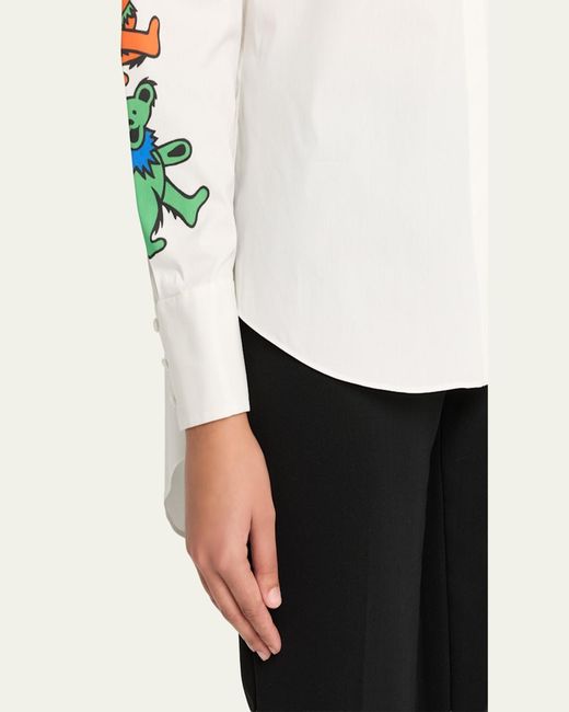 Alice + Olivia X Grateful Dead Dimitra Oversized Button-Front Shirt in ...