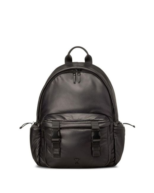 Ami Paris Ami De Coeur Backpack Bags in Black for Men | Lyst
