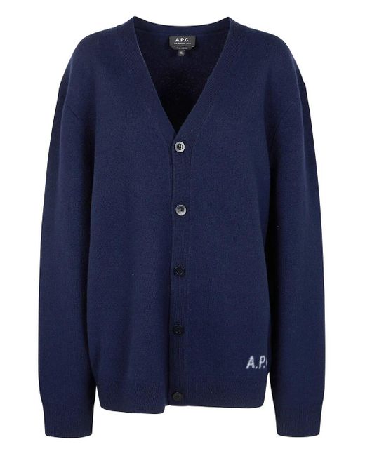 A.P.C. A. P.C. Kenny Cardigan in Blue | Lyst