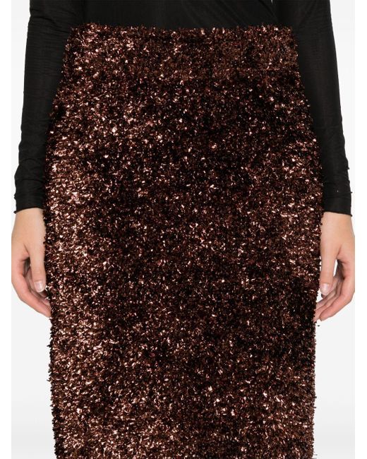 Dries Van Noten 03300 Temple 9725 W.k.skirt Clothing in Brown | Lyst