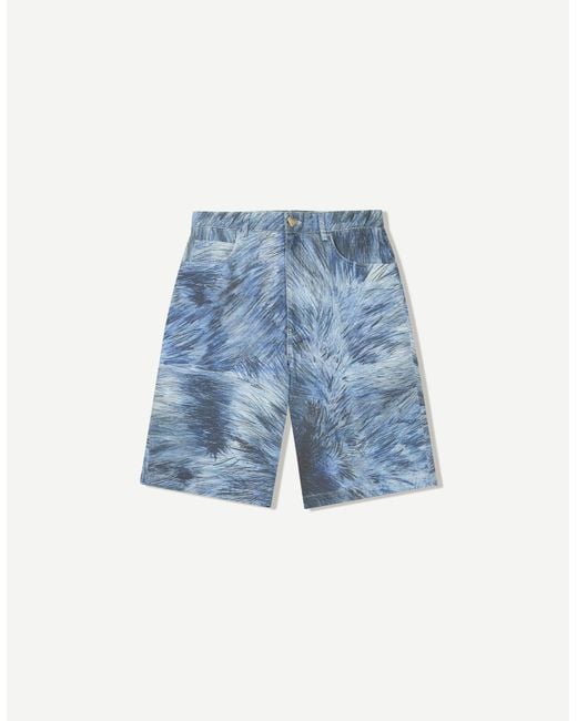 Bershka Ca7Riel & Paco Amoroso Print Bermuda Shorts in Blue | Lyst