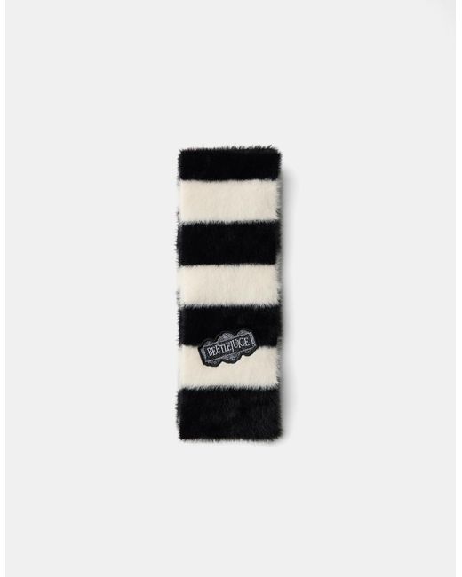 Bershka Beershka X Beetlejuice Polyamide Scarf in White | Lyst