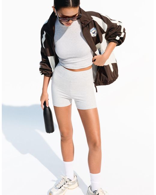 Bershka Bike Shorts in Gray | Lyst