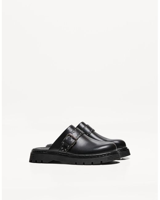 Bershka Buckled Clogs in Black for Men | Lyst