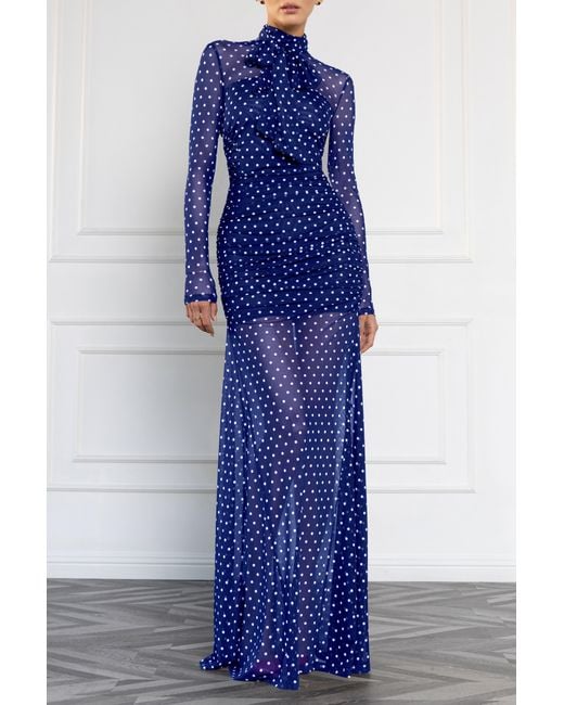 Black Halo Scarlett Gown in Blue | Lyst UK