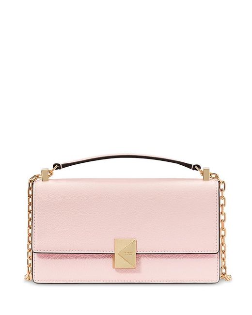 Kate Spade Deco Pebbled Leather Mini Flap Chain Crossbody in Pink | Lyst