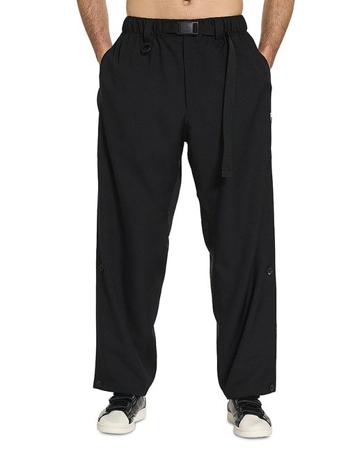 Y-3 Belted Side Stripe Pants in Black for Men | Lyst