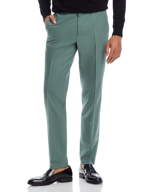 HUGO Hesten Super Flex Extra Slim Fit Suit Pants in Green for Men | Lyst
