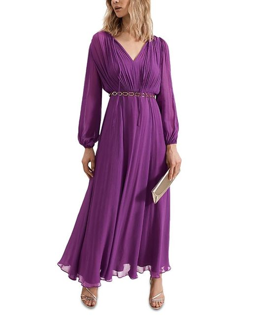 Phase Eight Amal Pleated Dress in Purple | Lyst