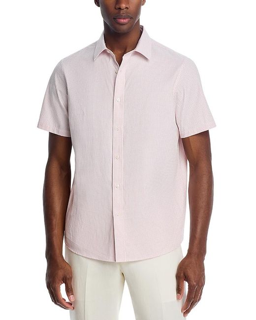 Michael Kors Dobby Square Point Collar Shirt in White for Men | Lyst