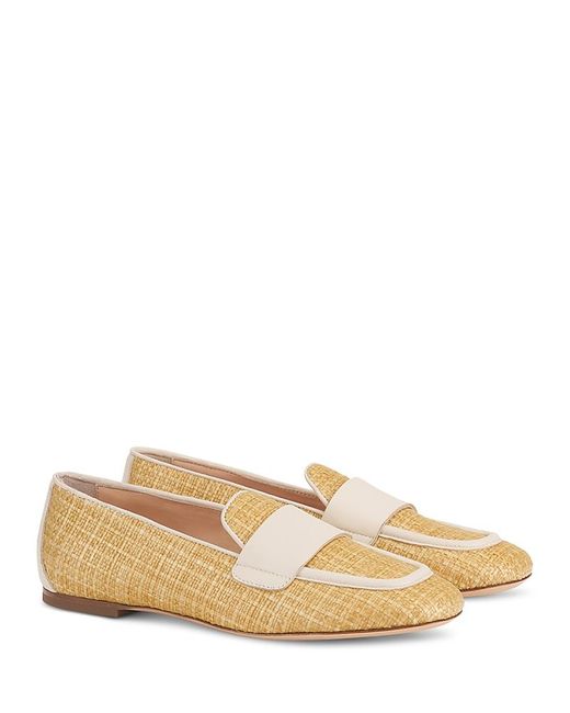 Agl Attilio Giusti Leombruni Sheryl Raffia Night Flats in Natural | Lyst UK
