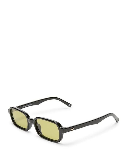 Le Specs Pilpherer Rectangle Sunglasses, 50Mm in Metallic | Lyst