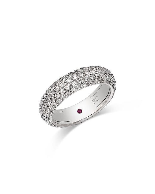 Roberto Coin 18K Diamond Classic Diamond Pave Band in White | Lyst