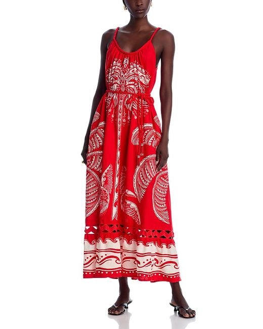 FARM Rio Majestic Coconut Tree Dress in Red | Lyst UK