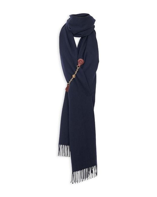 Chloé Horse Medal Wool Scarf in Blue | Lyst