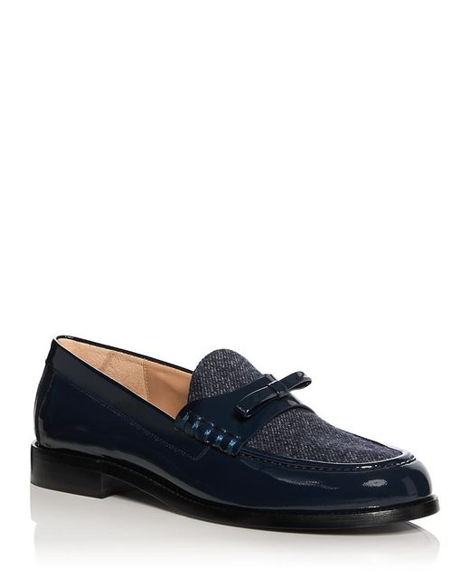 Stuart Weitzman Lottie Bow Loafers in Blue | Lyst