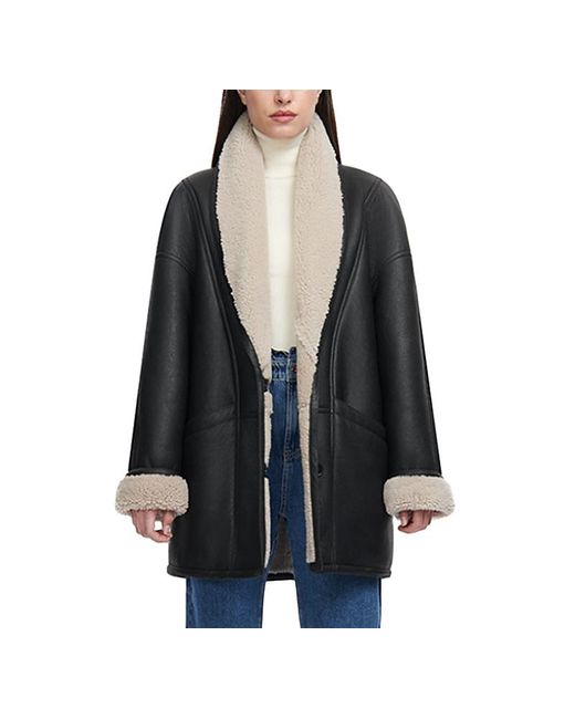 Hiso Radius Shearling Jacket in Black | Lyst