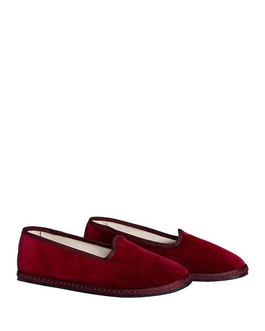 Vibi Venezia Classic Velvet Flats in Red | Lyst