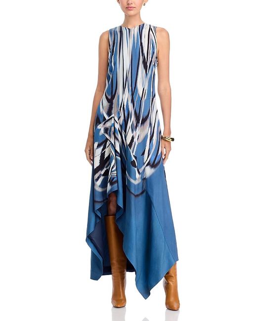 BOSS Donaria Asymmetric Dress in Blue | Lyst UK