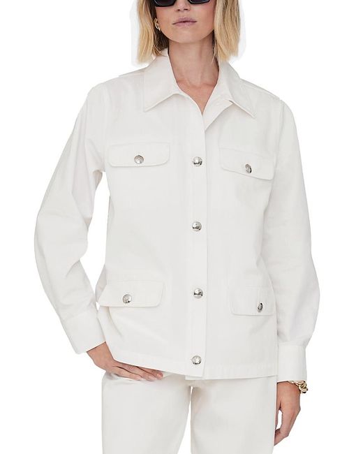 Anine Bing Corey Boxy Jacket in White | Lyst