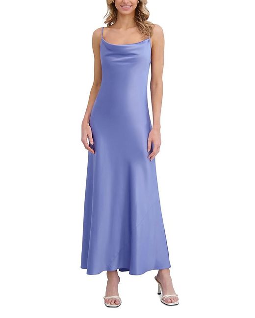 Ted Baker Draped Maxi Slip Dress in Purple | Lyst
