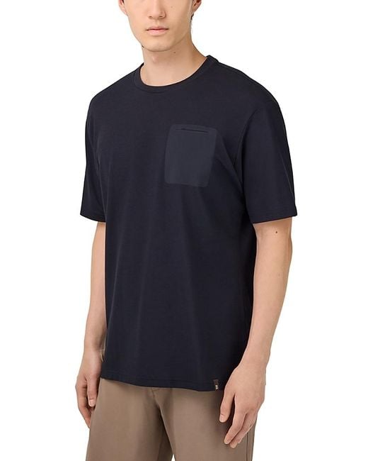 BOGGI Cool Jade Pique Pocket Tee in Blue for Men | Lyst UK