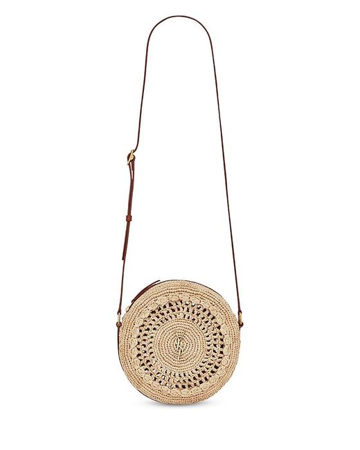 Saint Laurent Sac Round in White | Lyst