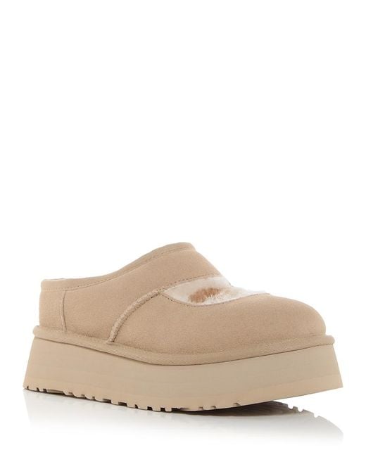 UGG Bea Mary Jane Shearling Sippers in Natural | Lyst