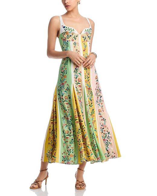 FARM Rio Floral Striped Dress in Green | Lyst