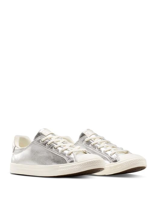 Converse Chuck Taylor All Star Dainty Lucky Metallic Sneakers in White ...