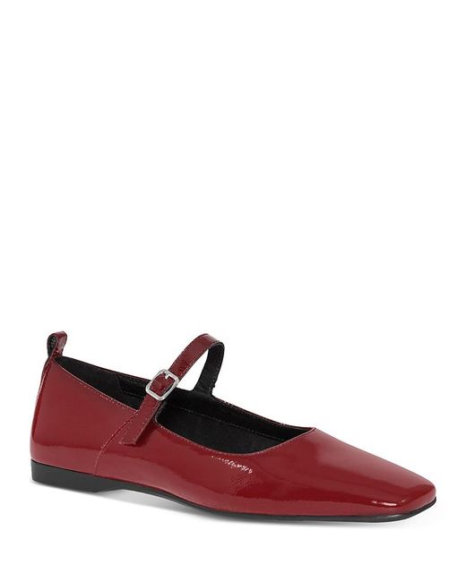 Vagabond Shoemakers Vagabond Delia Square Toe Ankle Strap Flats in Red ...
